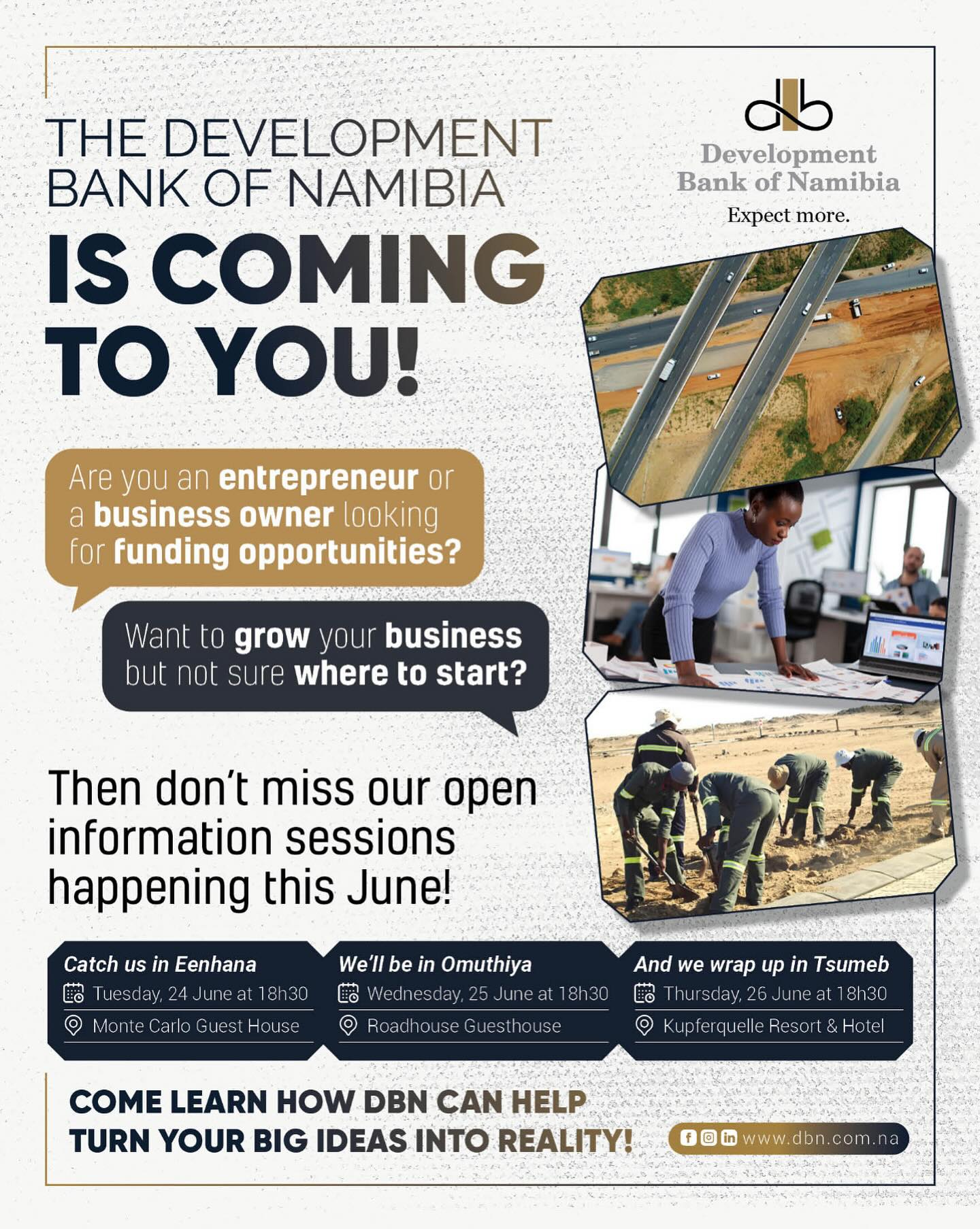 Development Bank of Namibia Takes Funding Information to the People - DBN